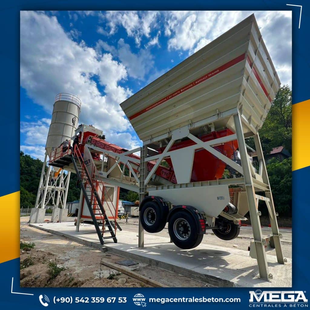CENTRALE À BETON MOBILE DE 60 m³ À VENDRE | Mega Centrales à Béton